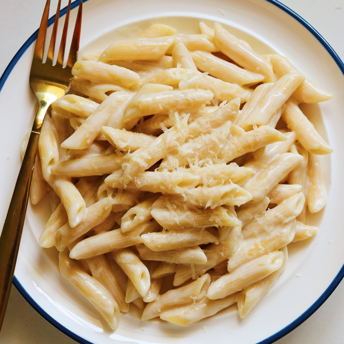 Penne Pasta with Alfredo Sauce Recipe