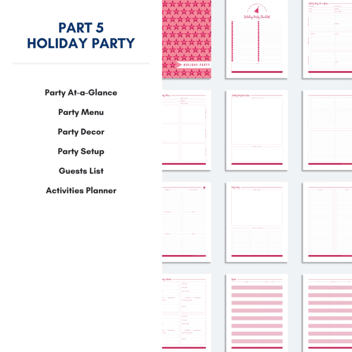 At A Glance Holiday Card List Template