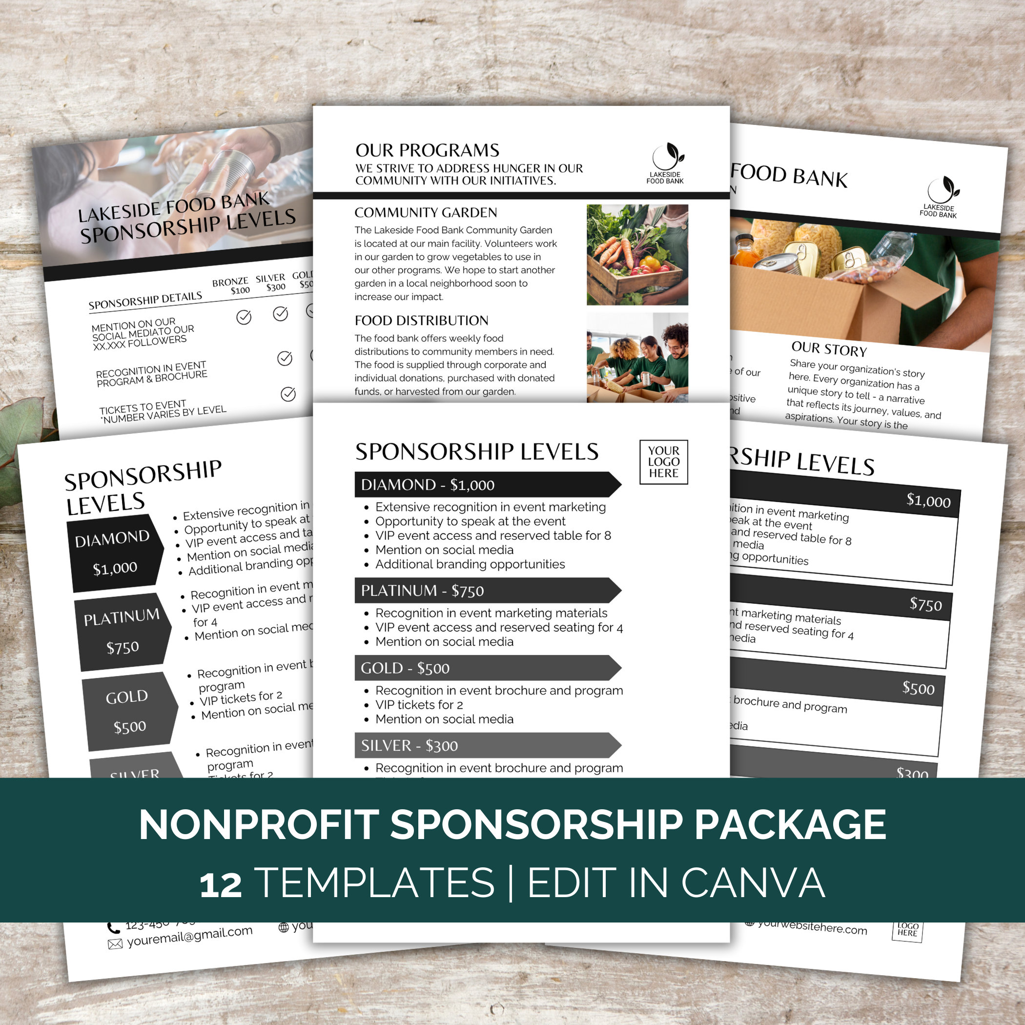 Booklet Sponsor List Template Layout