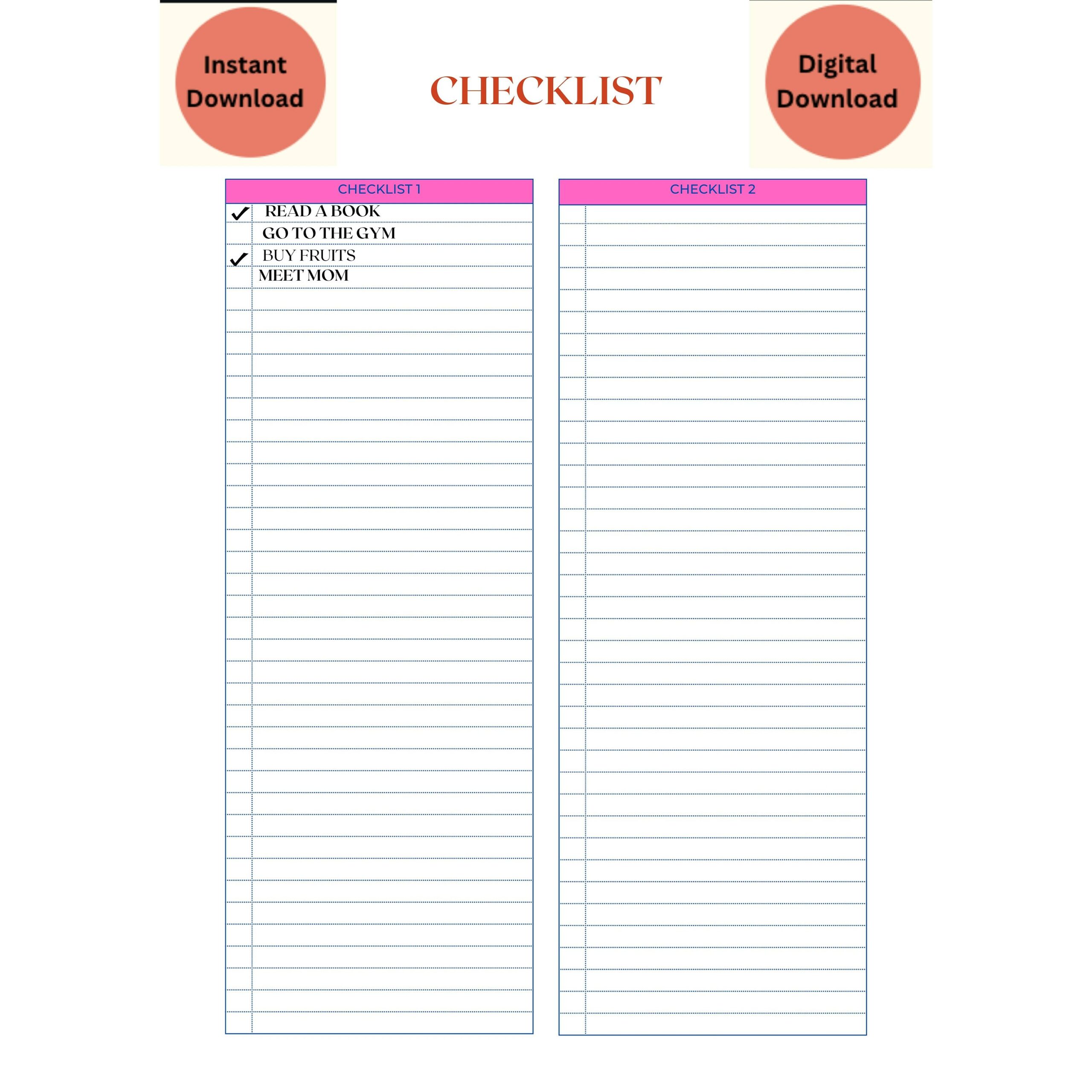 Chek List Template Squares Drive