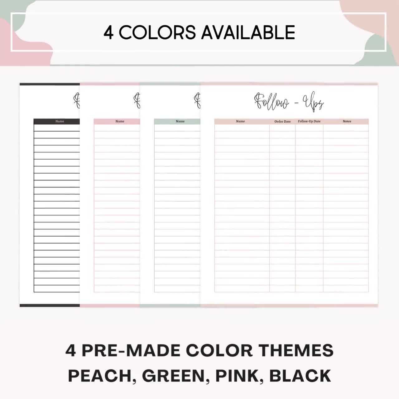 Client Follow Up List Template