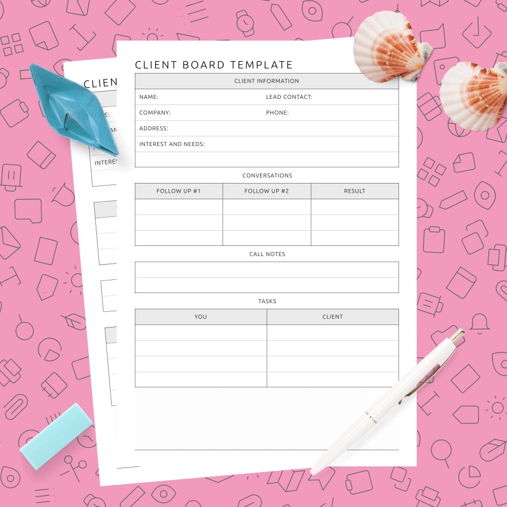 Client List Template Contact Addresses Notes Templates