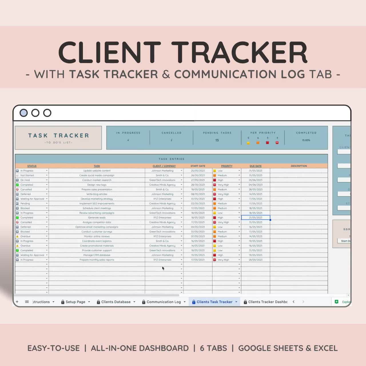 Client To Do List Template