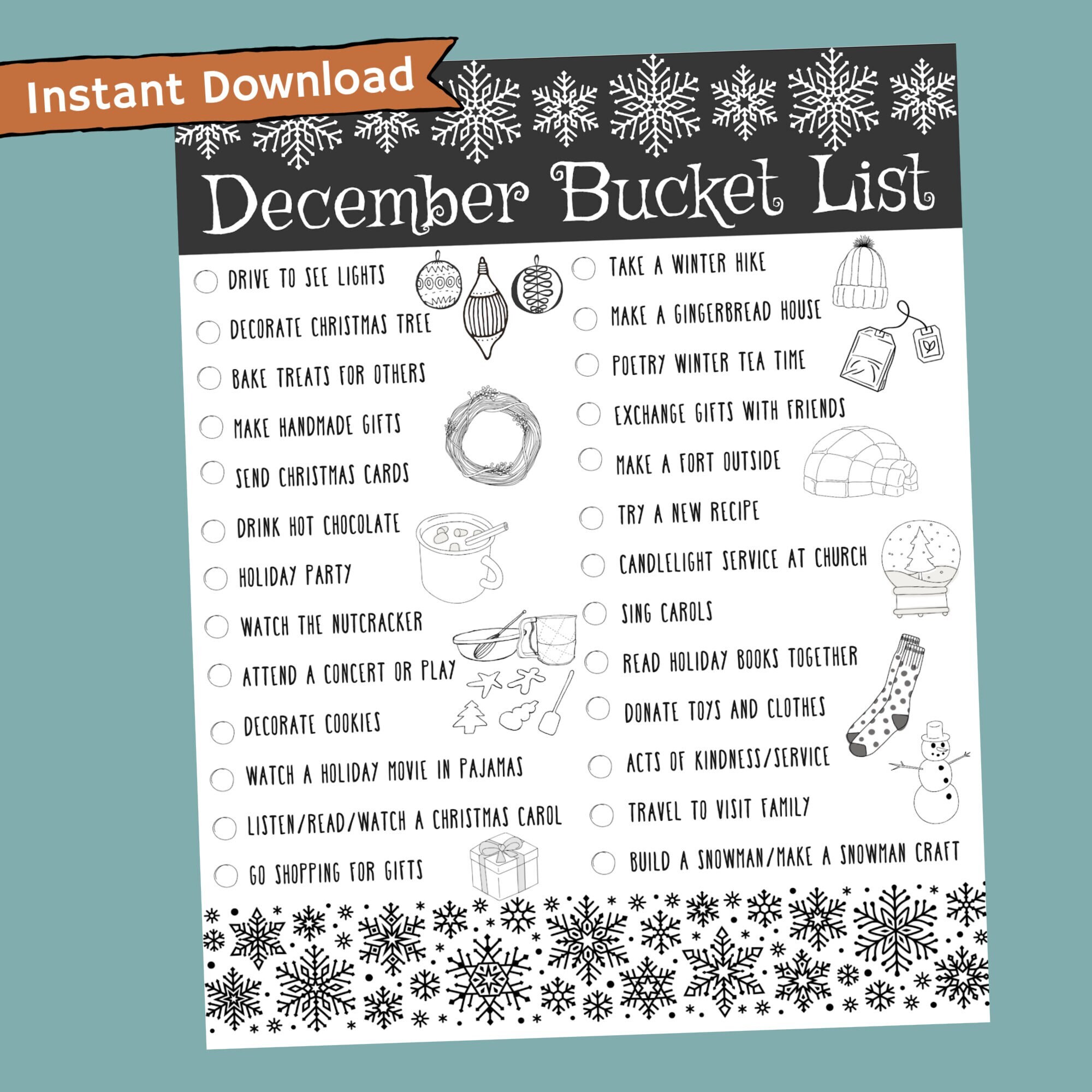 December To Do List Template