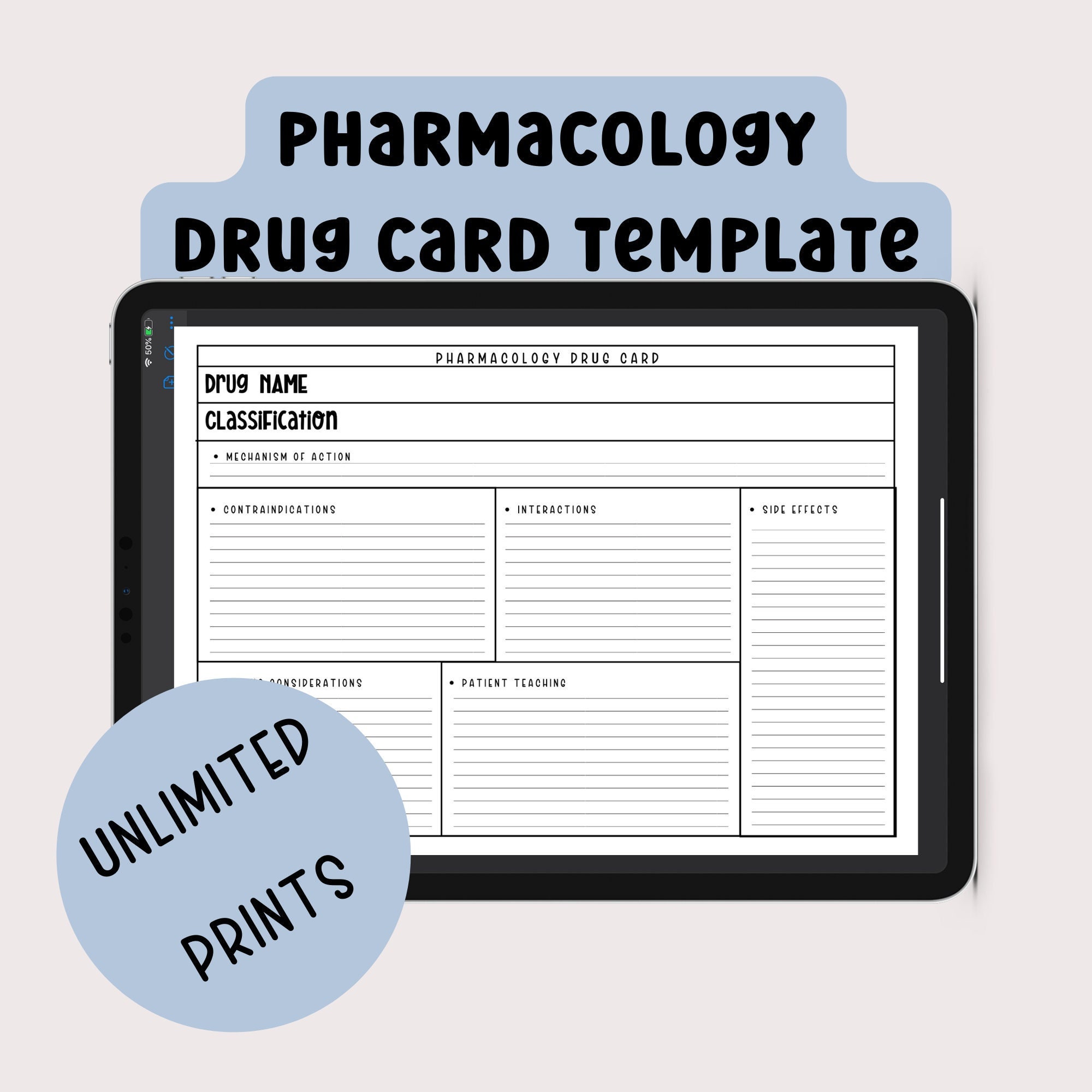 Field Trip Medication List Template