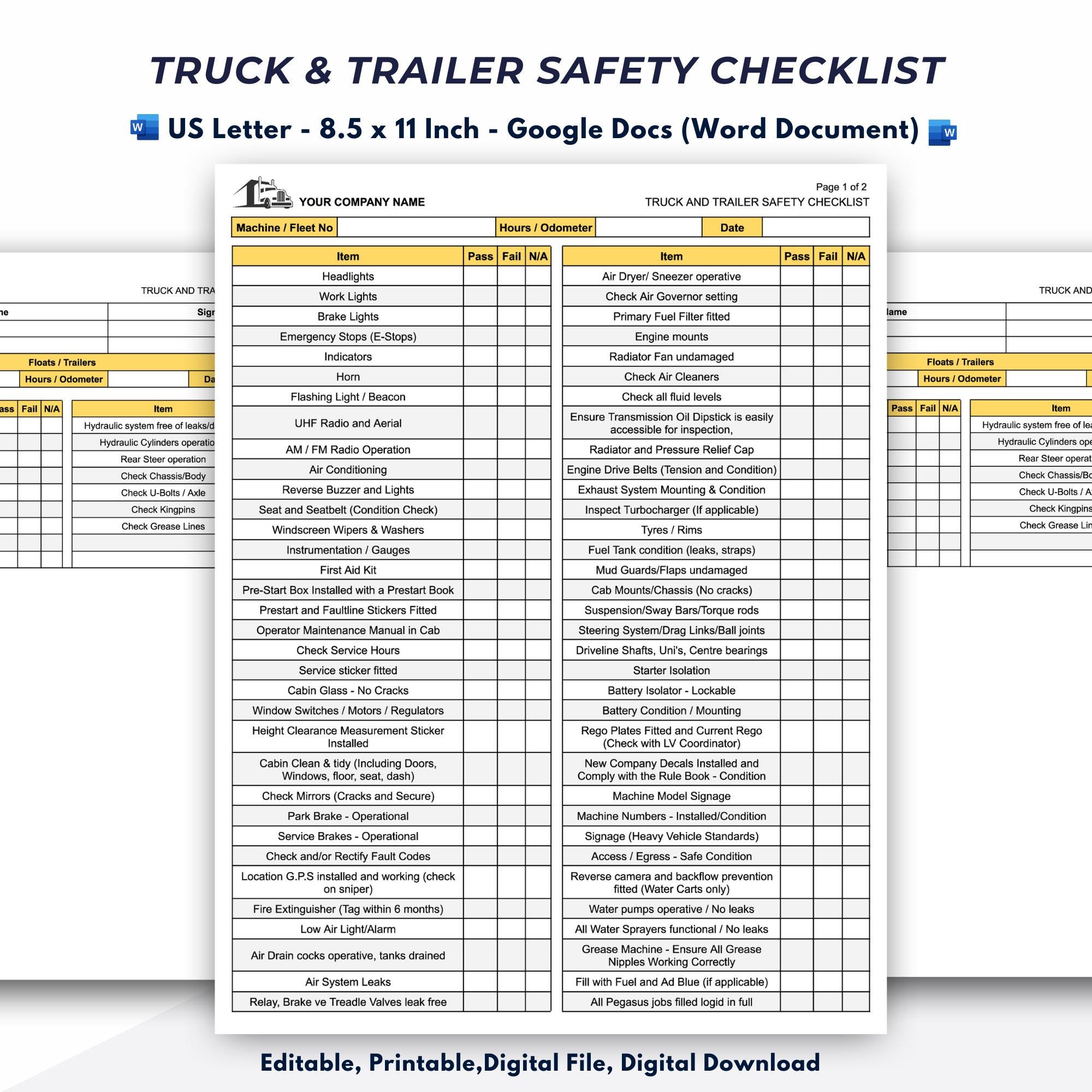 Fleet Of Trucks Filter List Template