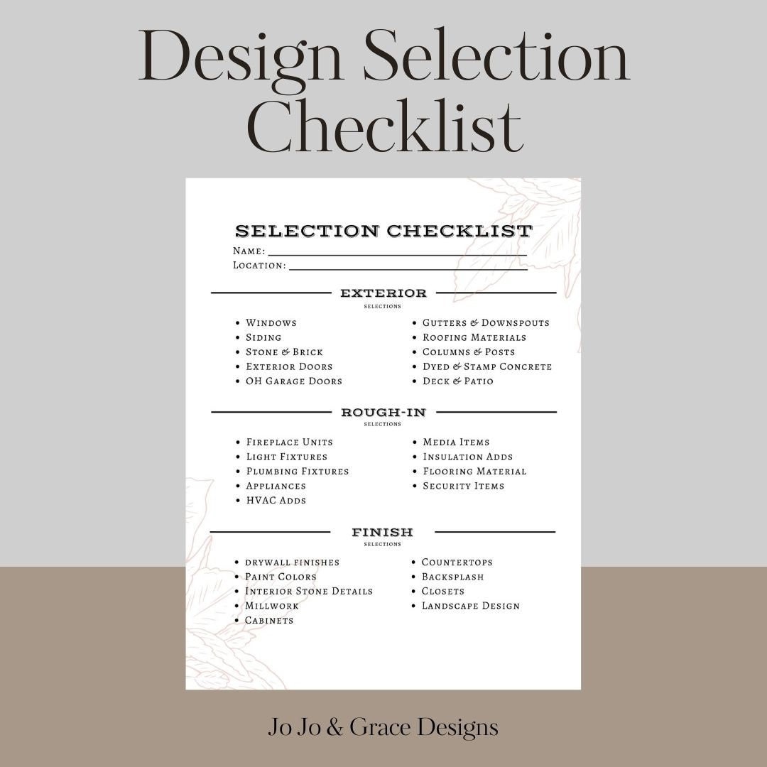 House Construction Project List Template