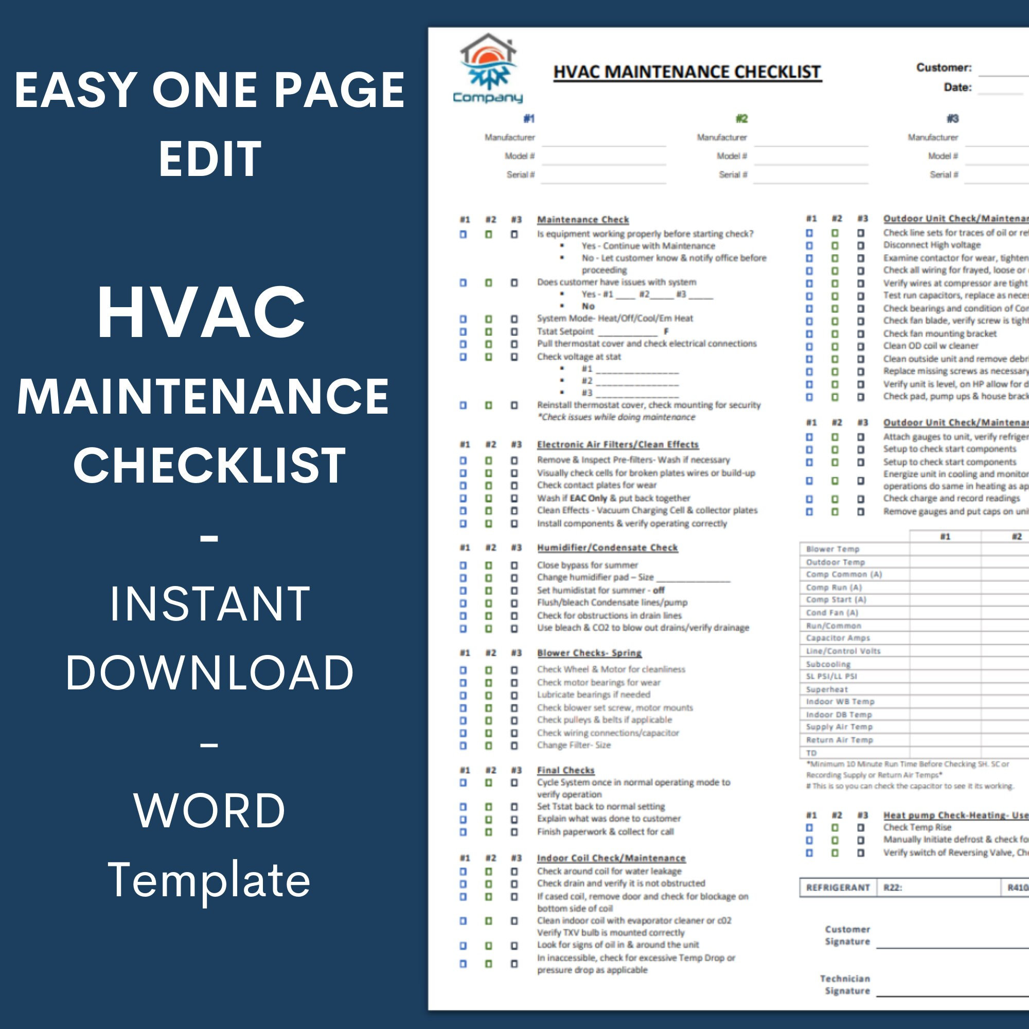 Hvac Detailed Equipment List Template