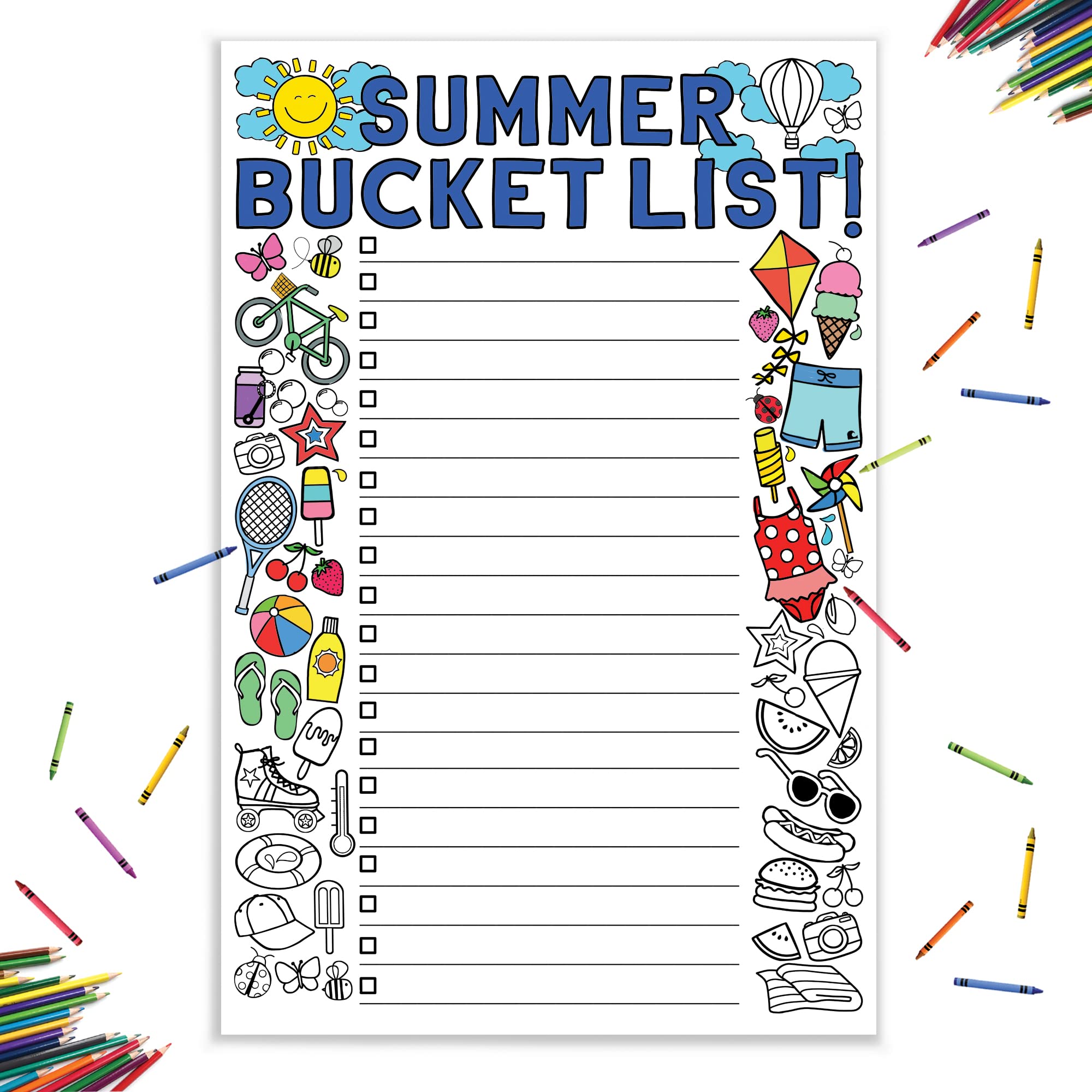 Kids Summer Bucket List Template