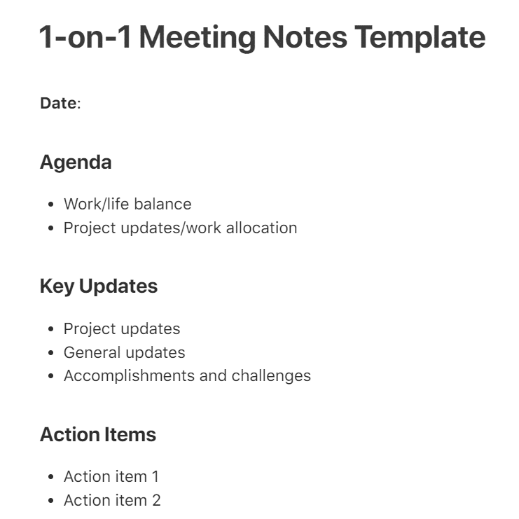 Meeting Minutes Action Item List Template