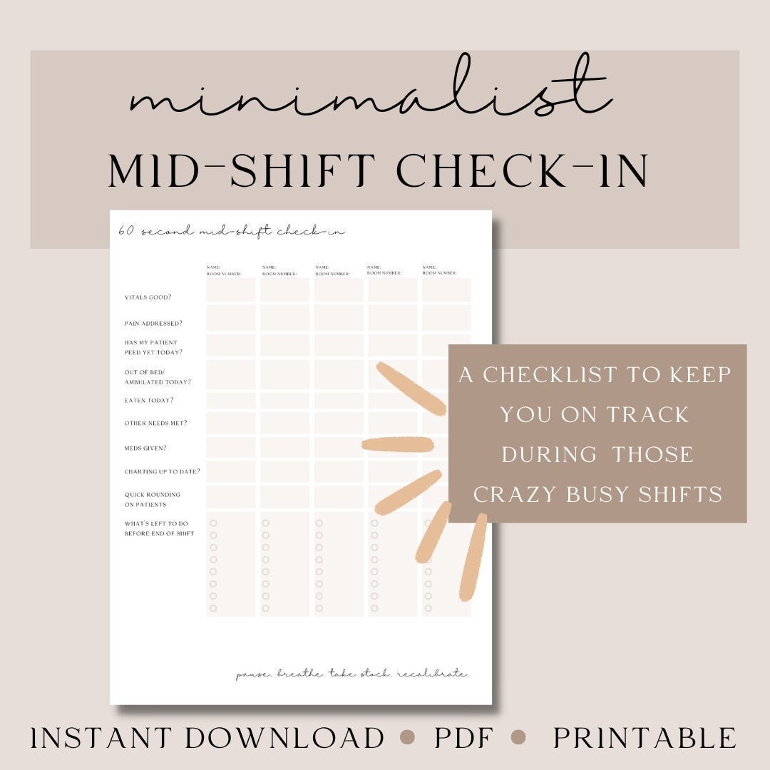 Patient Care Shift List Template