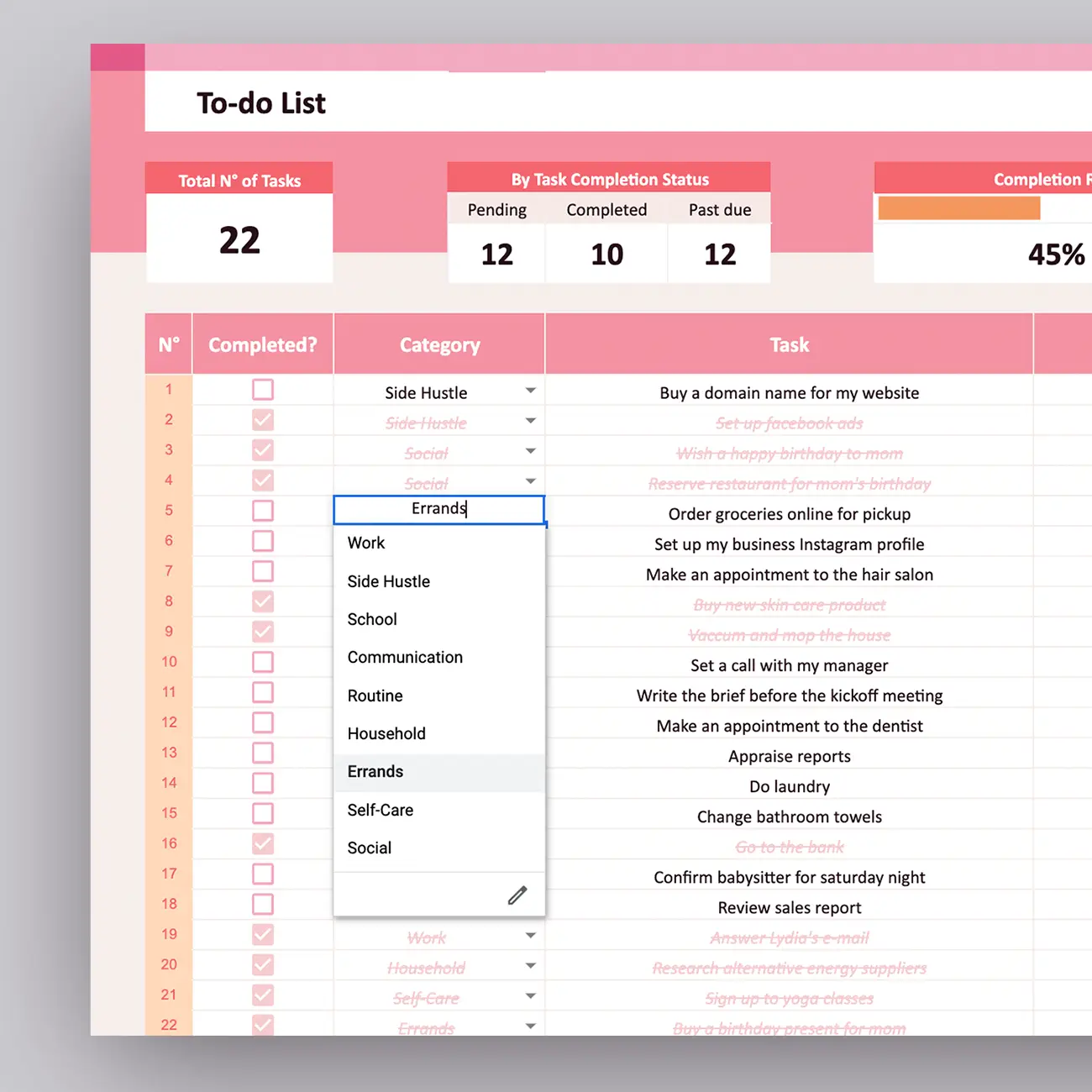 Personal To Do List Template