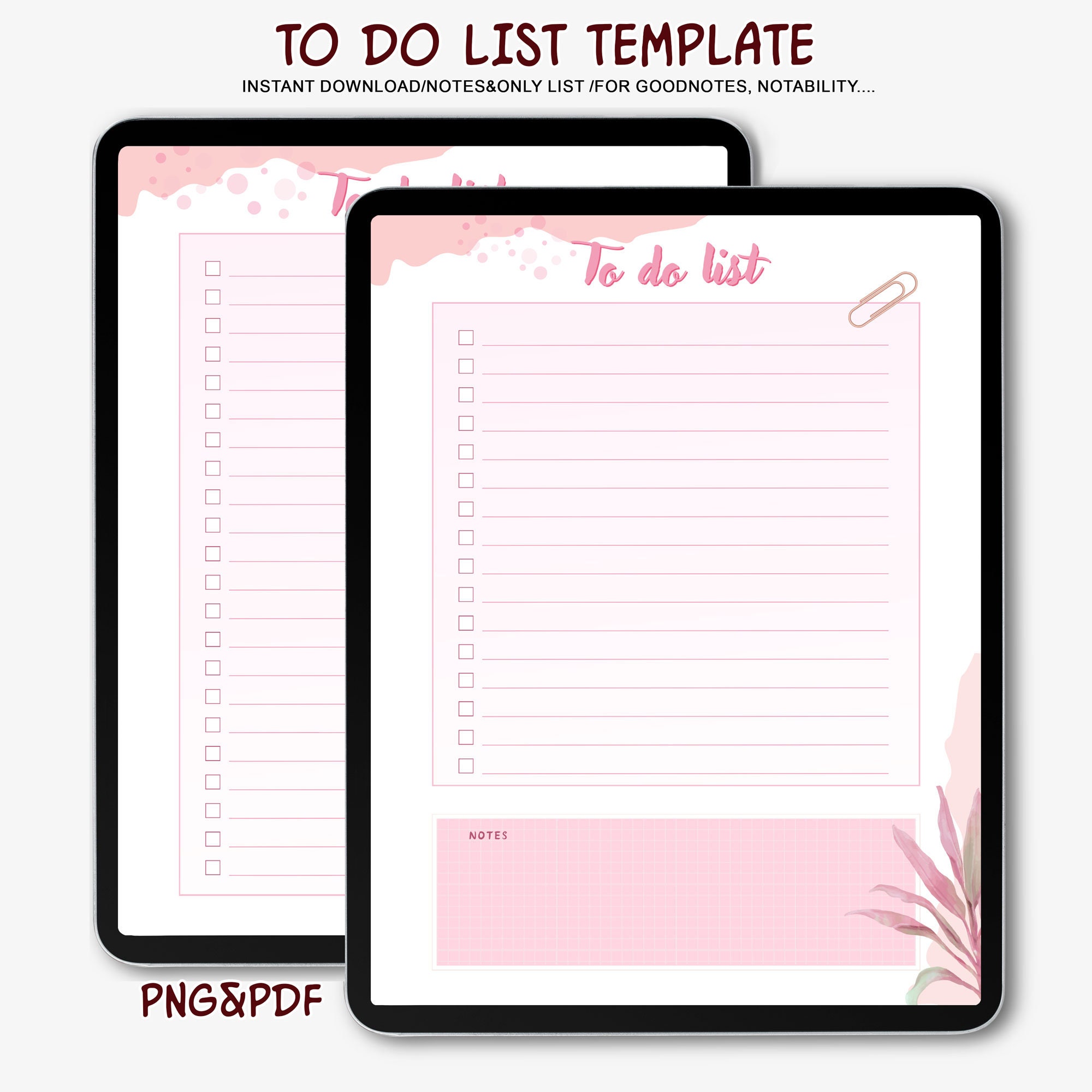 Pink To Do List Template