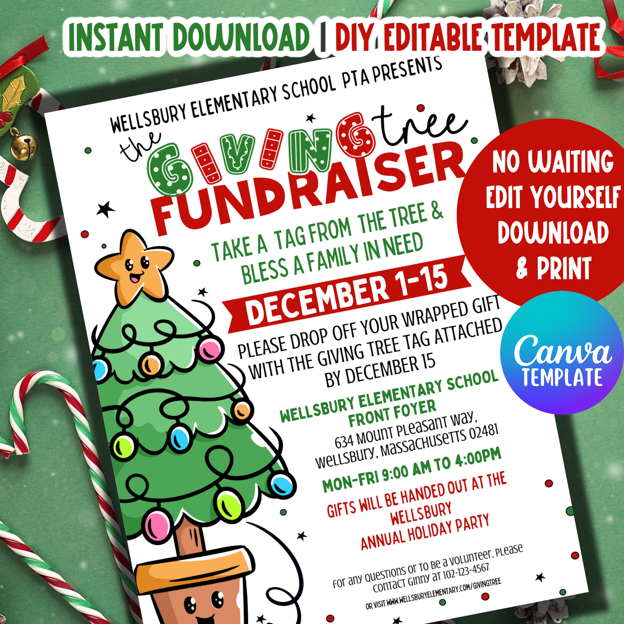 Pta Giving Tree Child Wish List Template