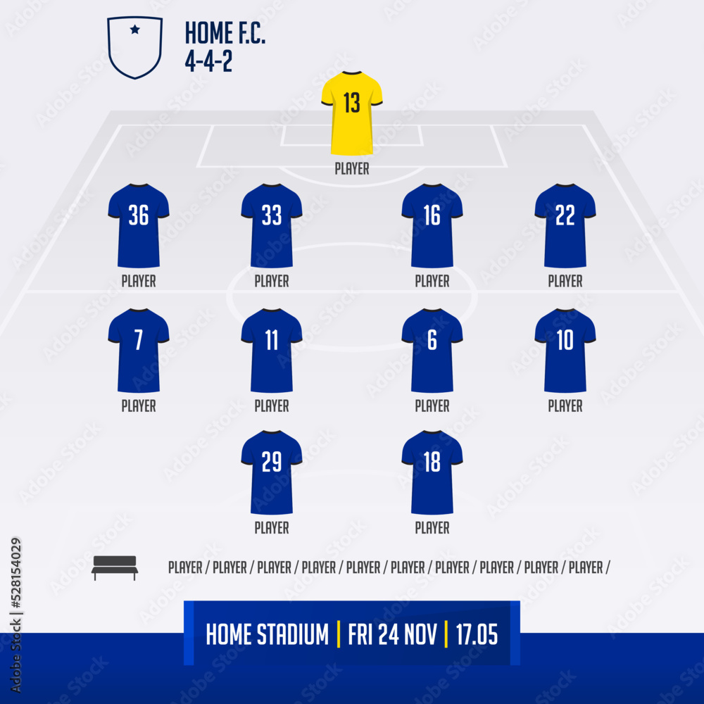 Soccer Team List Template With Position