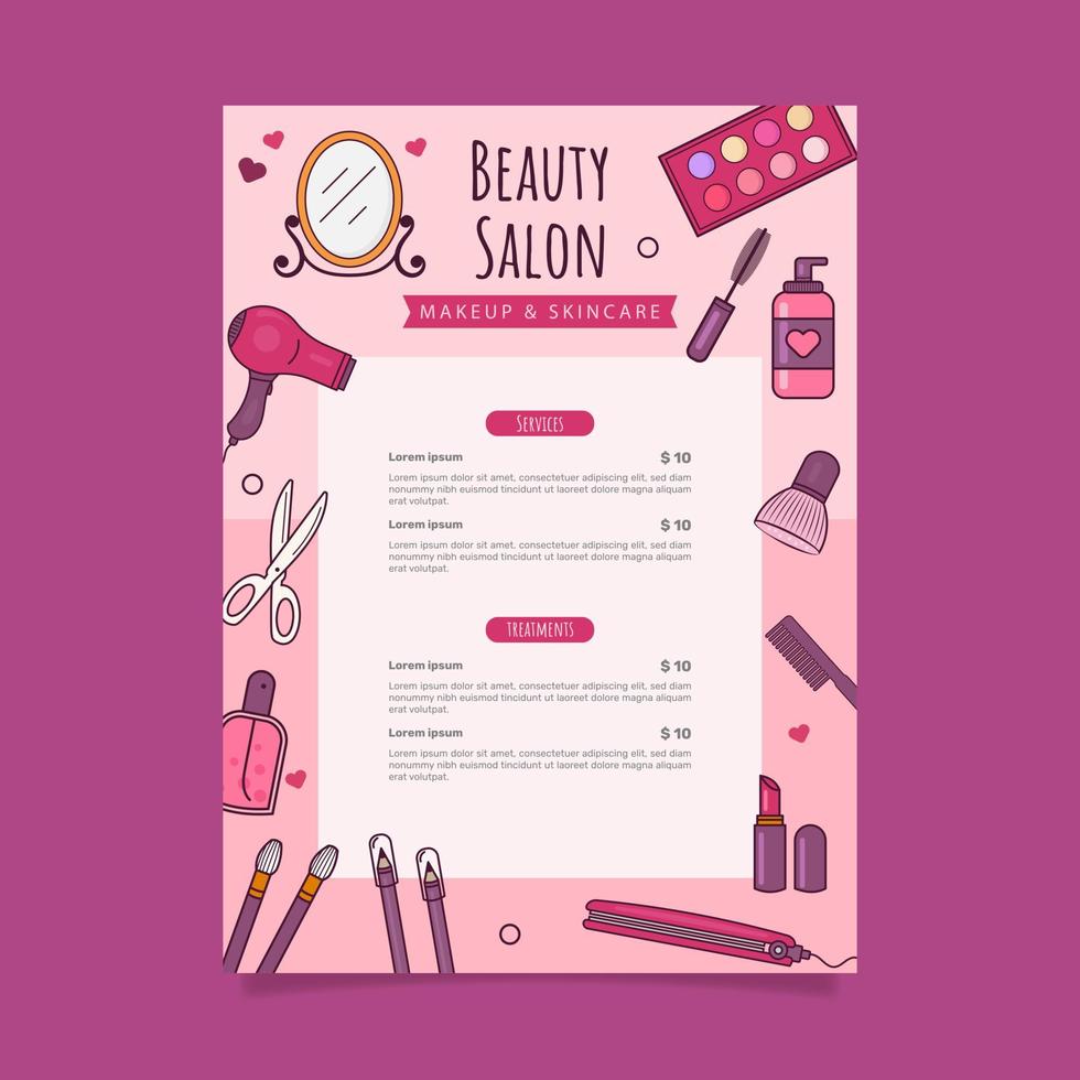 Spa Price List Template Coreldraw