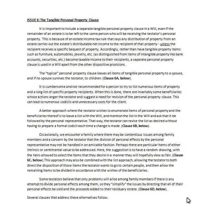 Tangible Personal Property List Template