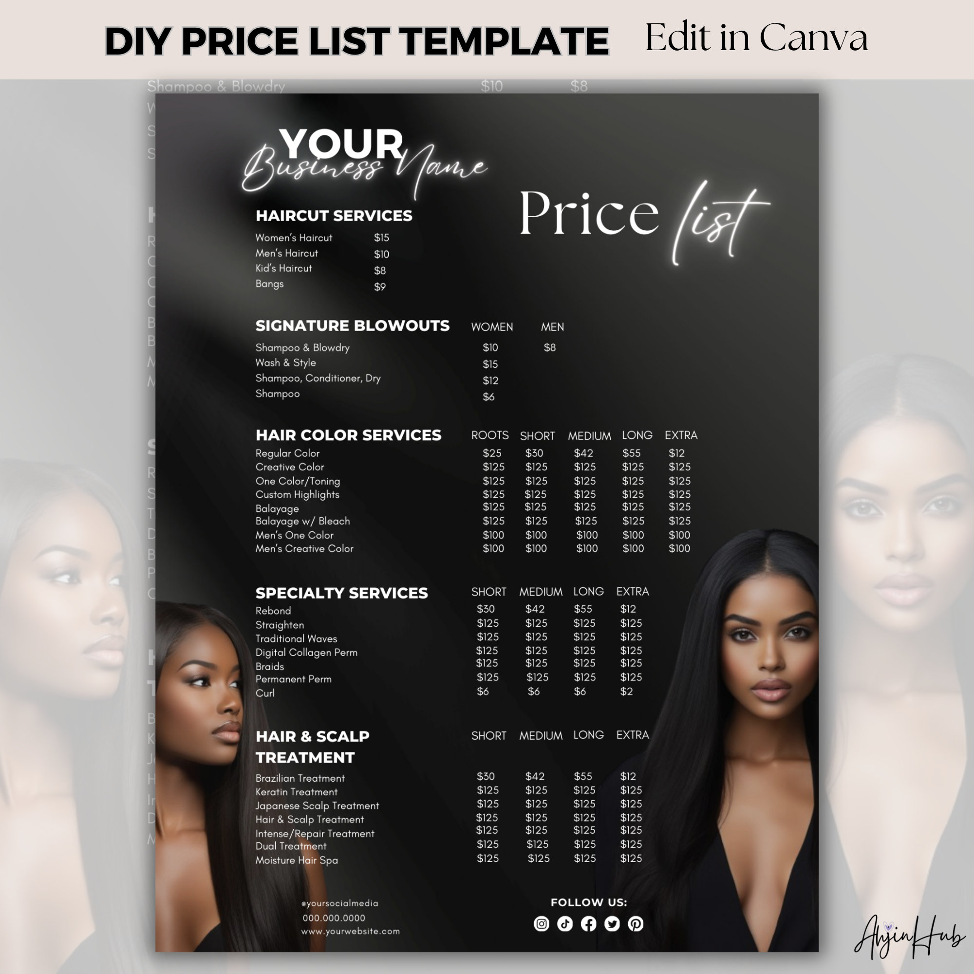 Tuck Shop Price List Template