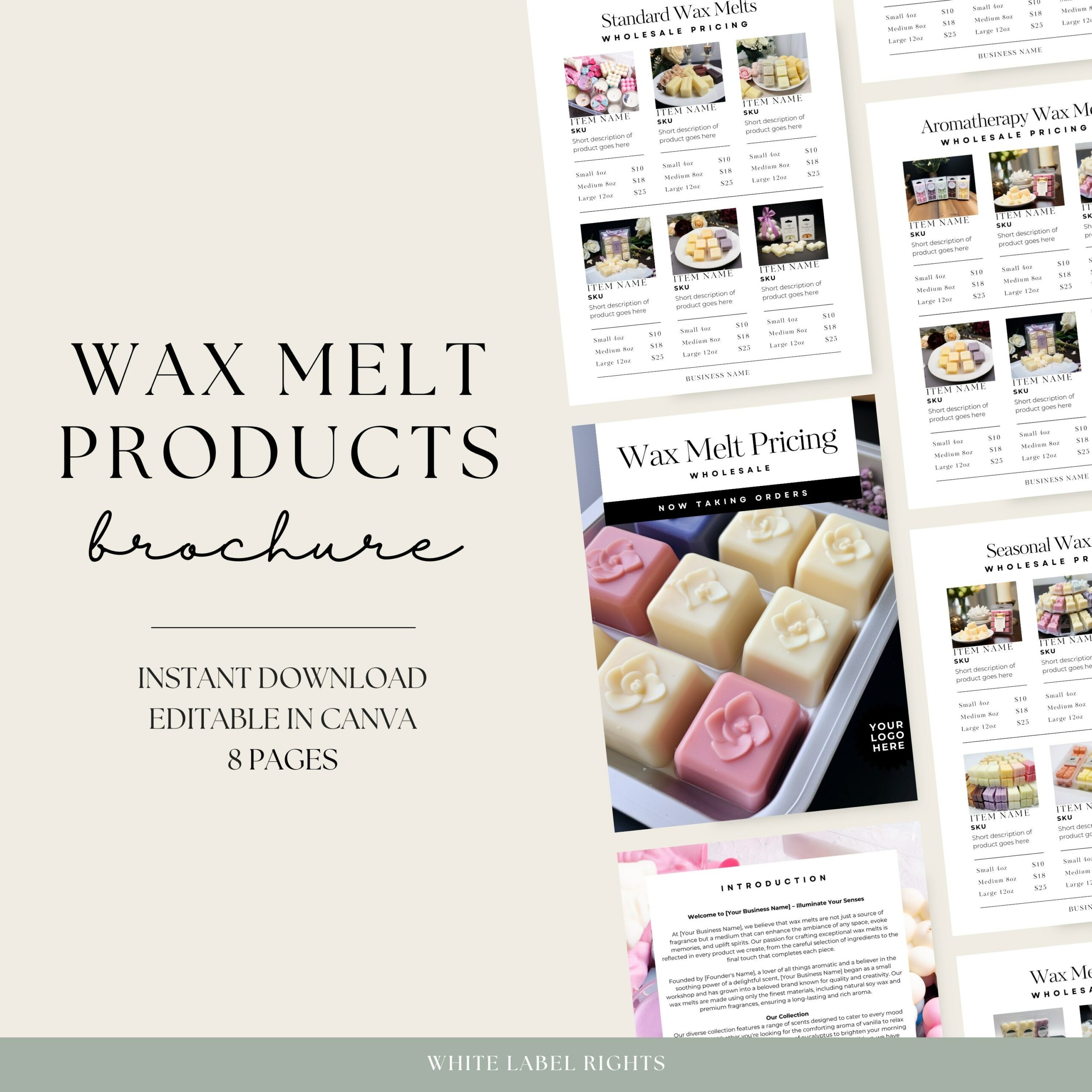 Wax Melt Price List Template
