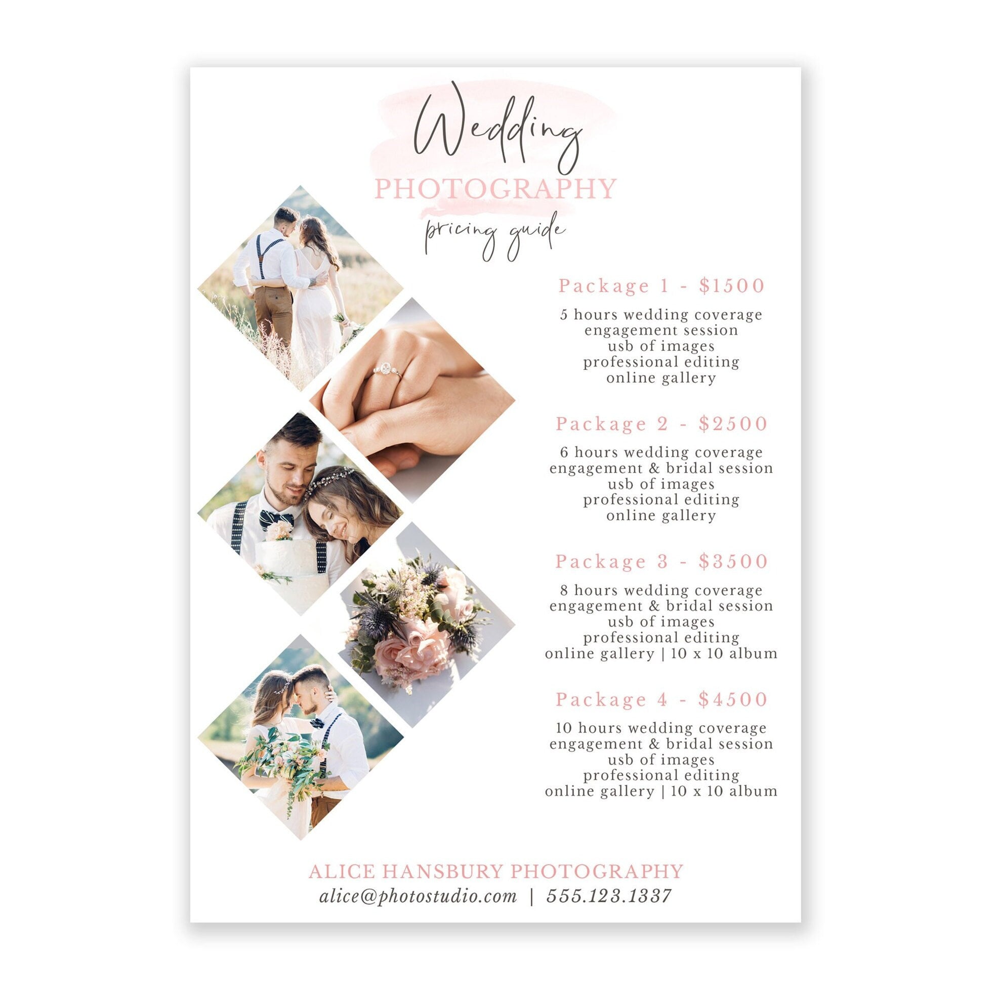 Wedding Videography Price List Template