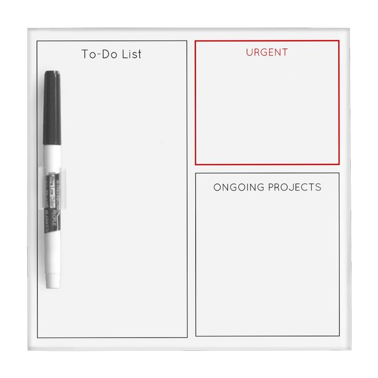 Whiteboard To Do List Template